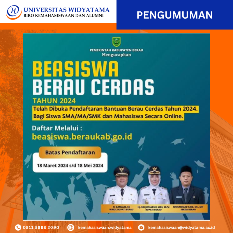 Beasiswa Berau Cerdas - Kemahasiswaan