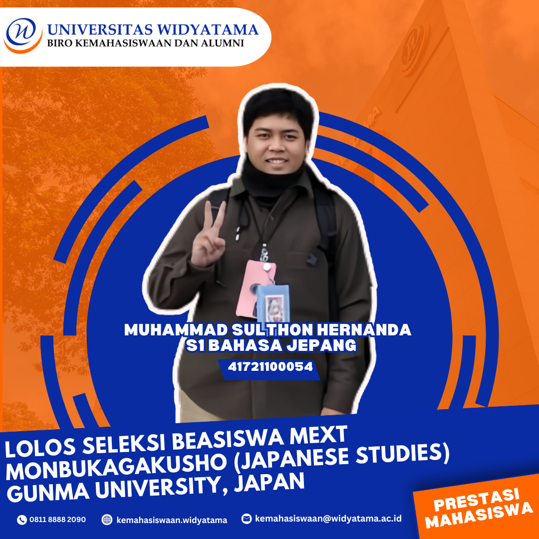 Mahasiswa Widyatama Lolos Seleksi Beasiswa MEXT MONBUKAGAKUSHO Gunma University, Japan ...